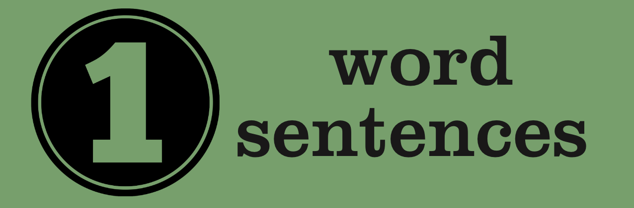 #60: 1 word sentences | Westside Excellence in Youth